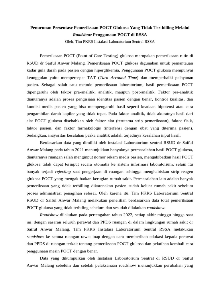 Artikel PKRS Poct | PDF