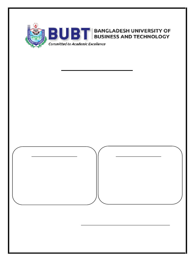 Bubt Assignment Cover Page | PDF