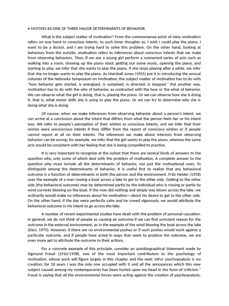 Understanding Hidden Motives in Behavior | PDF | Intention | Motivation