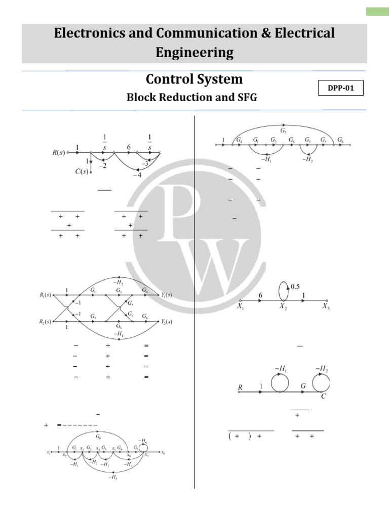 Block Reduction and SFG - DPP 01 | PDF | Applied Mathematics | Computer Engineering