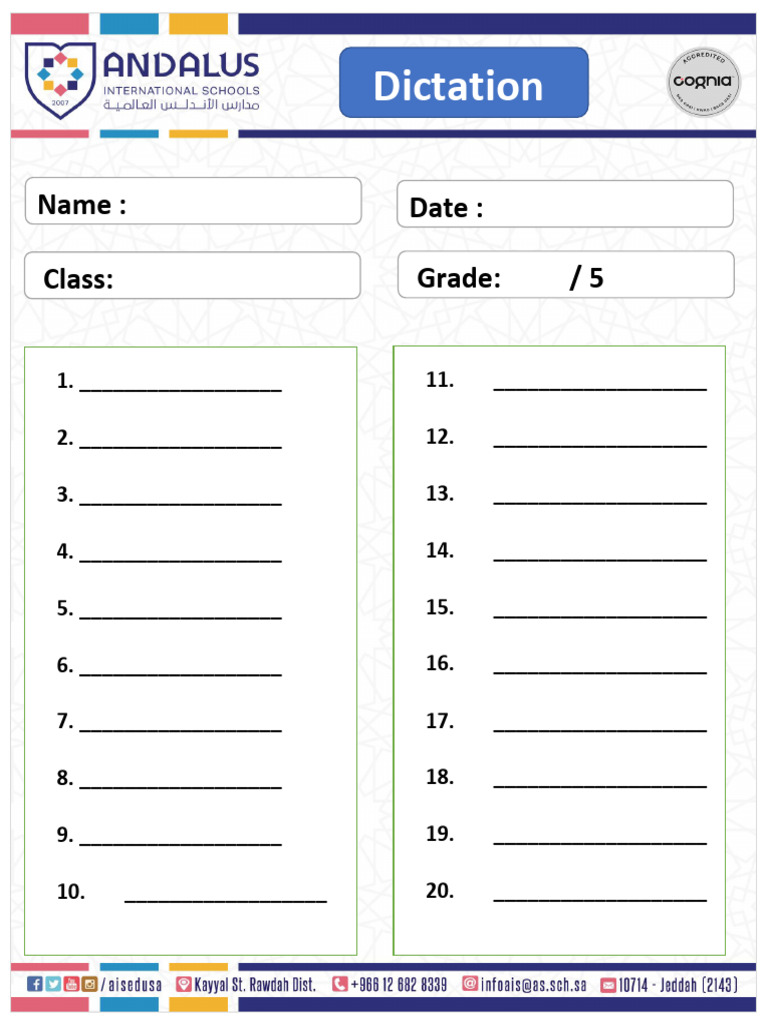 Dictation Paper | PDF