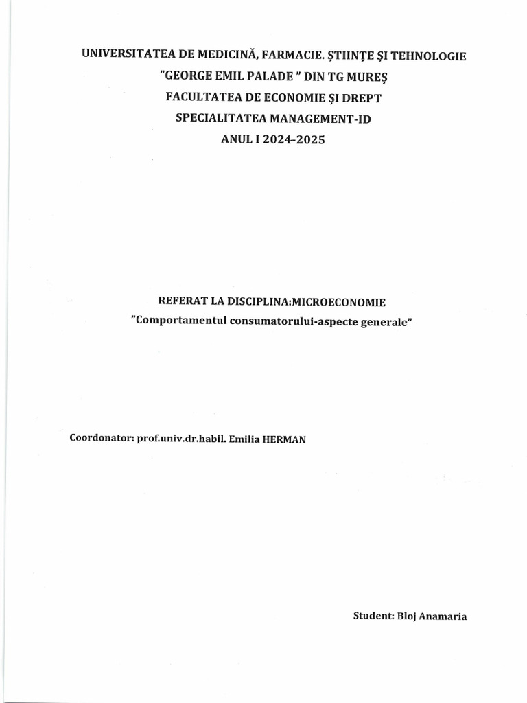 Comportamentul Consumatorului Aspecte Generale | PDF