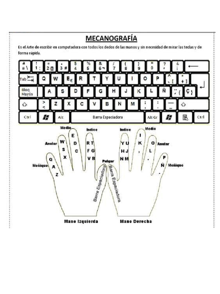 Ejercicios de Mecanografia | PDF