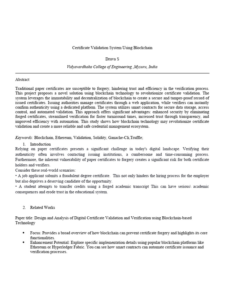 Blockchain Project Implementation Paper by RK | PDF | Public Key ...