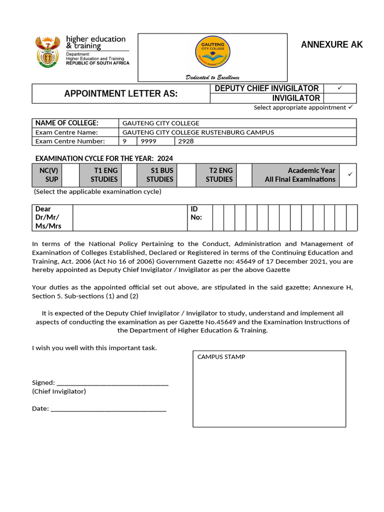 Invigilator PDF