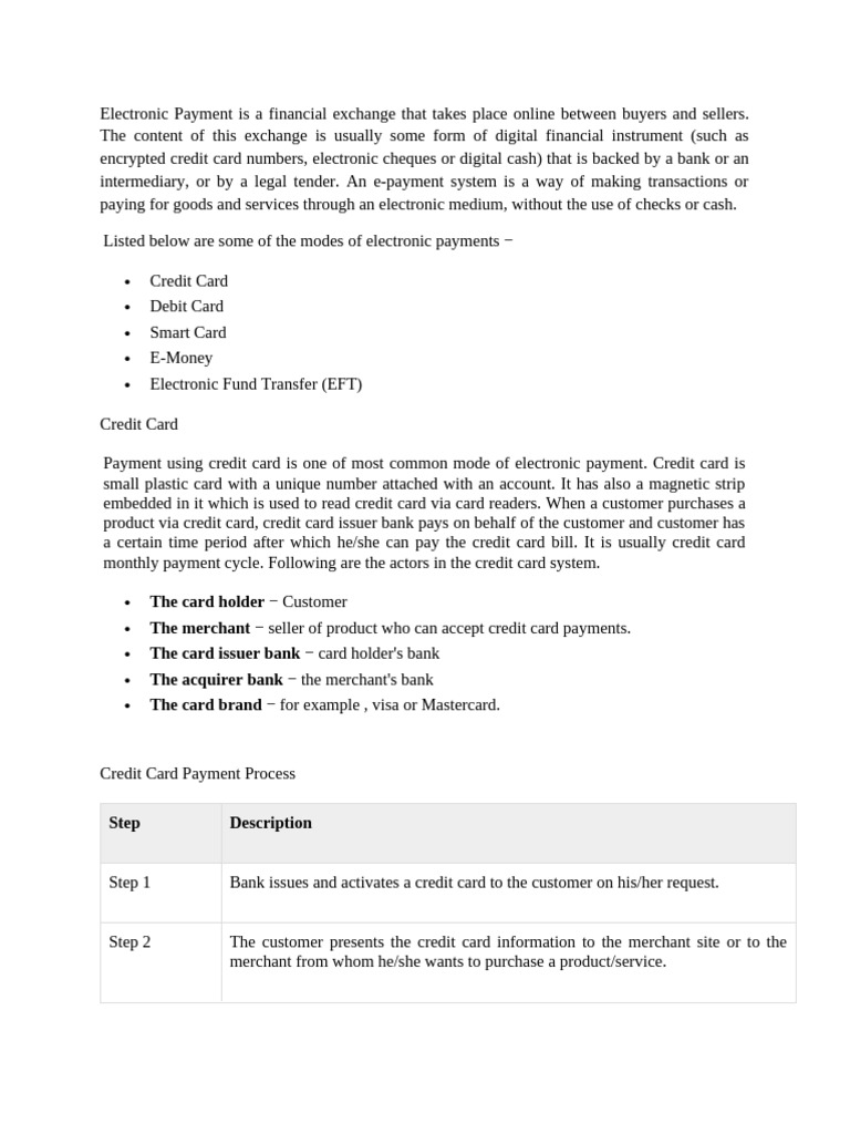 Electronic Payment Is A Financial Exchange That Takes Place Online ...