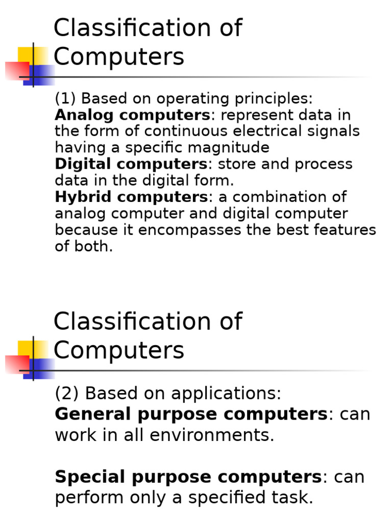 Classification of Computers | PDF | Computer Data Storage | Random ...