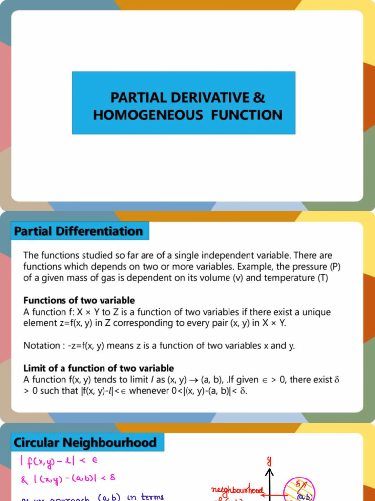 L-11 Partial Derivative and Homogenous Function | PDF