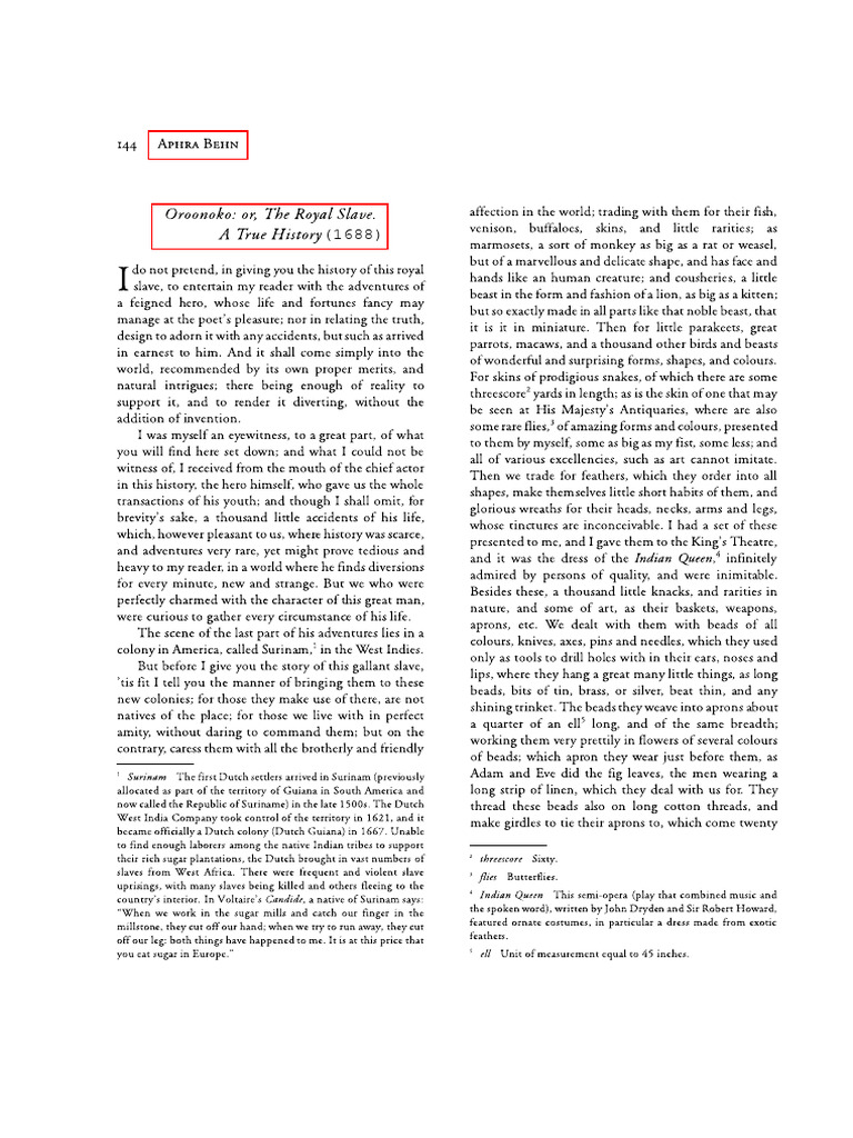 (7) Aphra Behn - Oroonoko (1688) -압축됨 | PDF