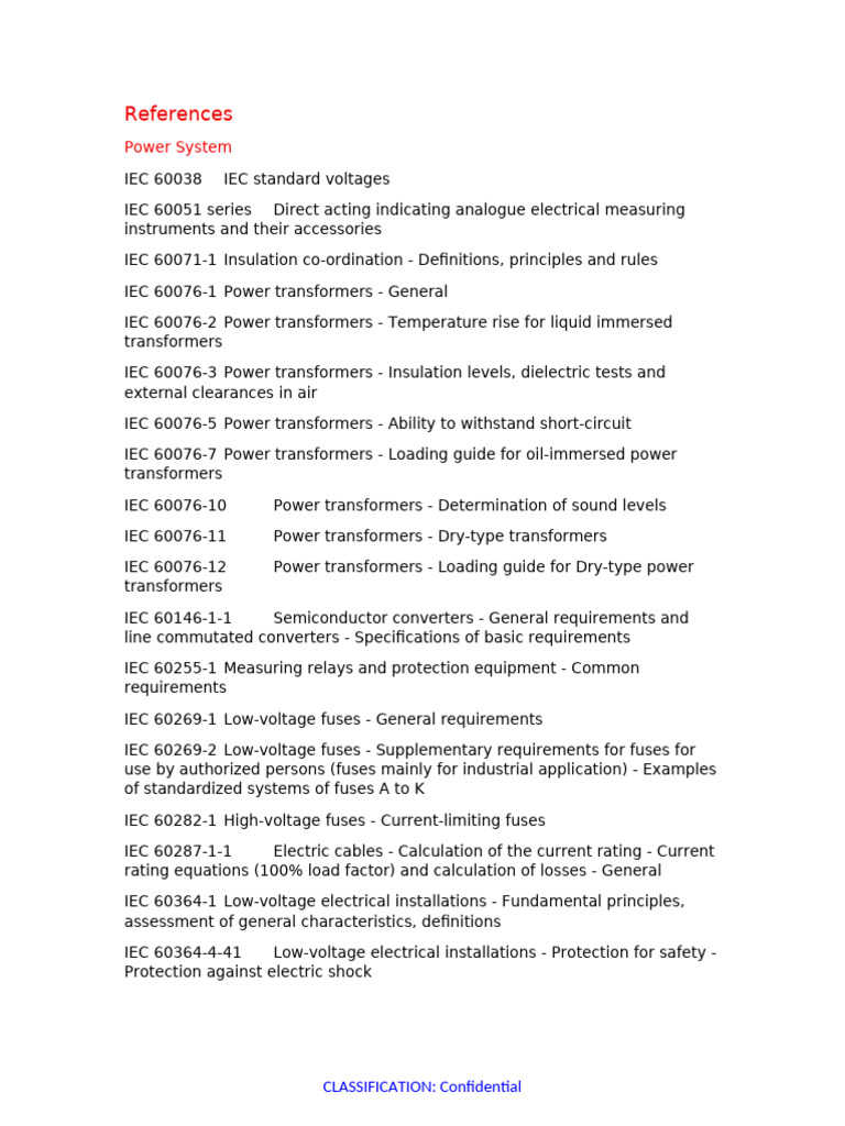 References: Power System | PDF | High Voltage | Electrical Wiring
