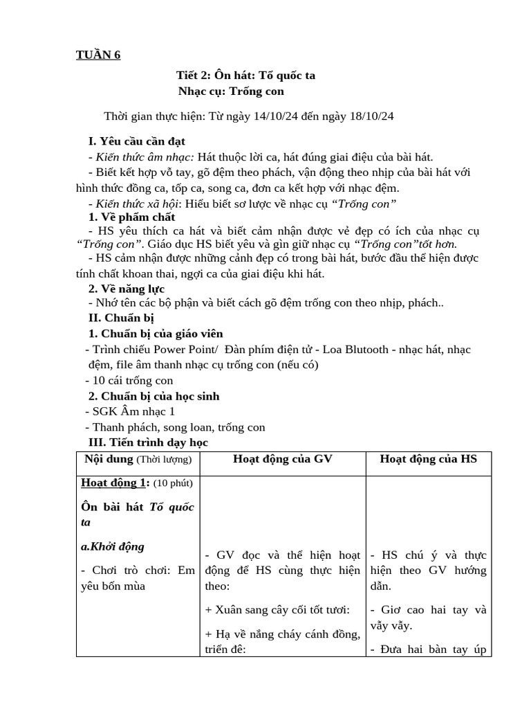 GA Tuan 6 Lop 1 | PDF