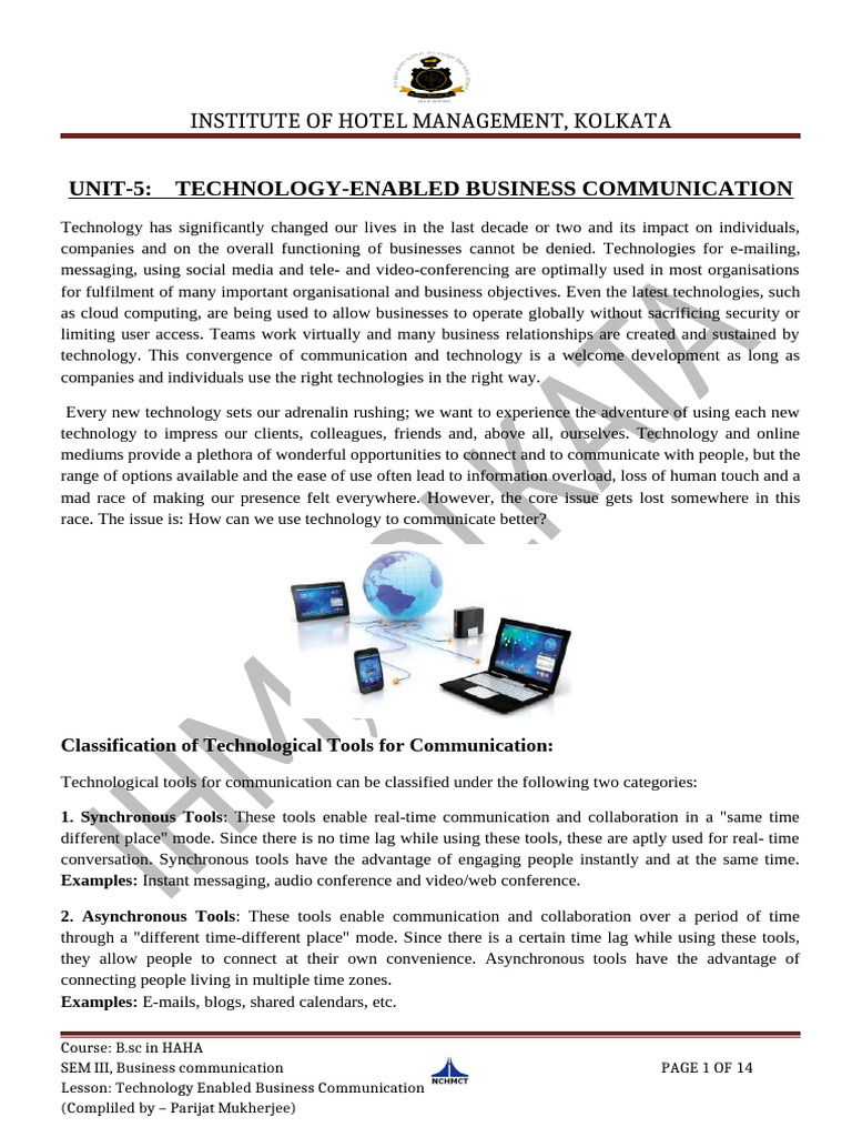 1800 Technology-Enabled Business Communication | PDF | Web Conferencing | Videotelephony