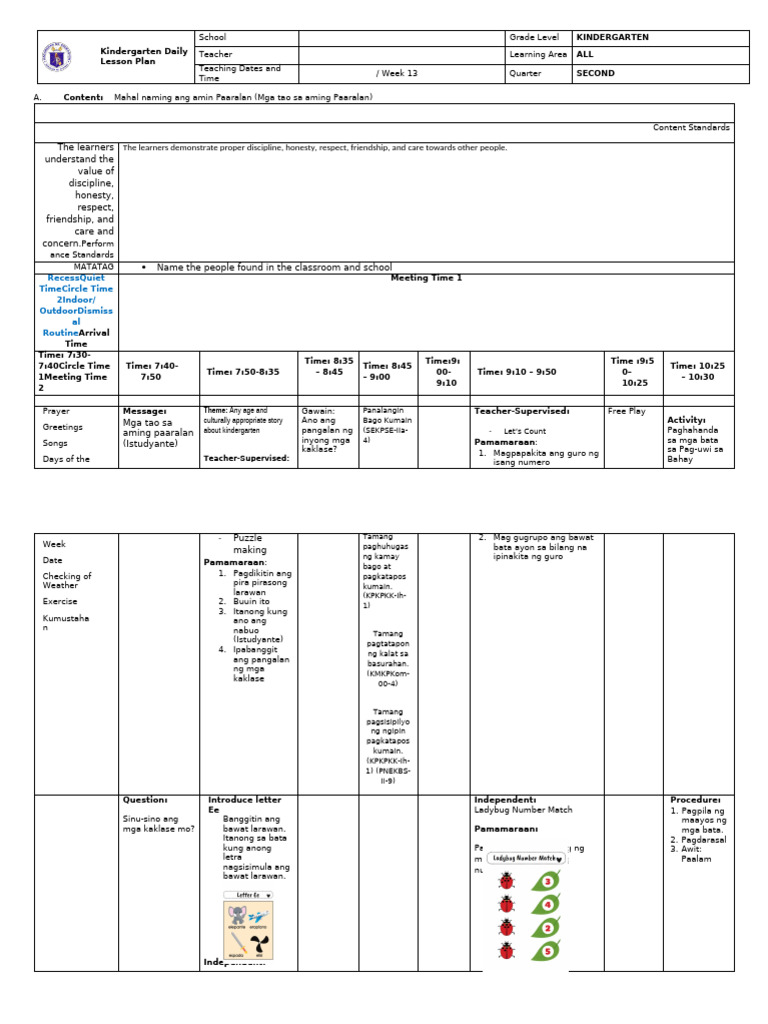 Kinder-New-DLL Week13 - Day3 | PDF