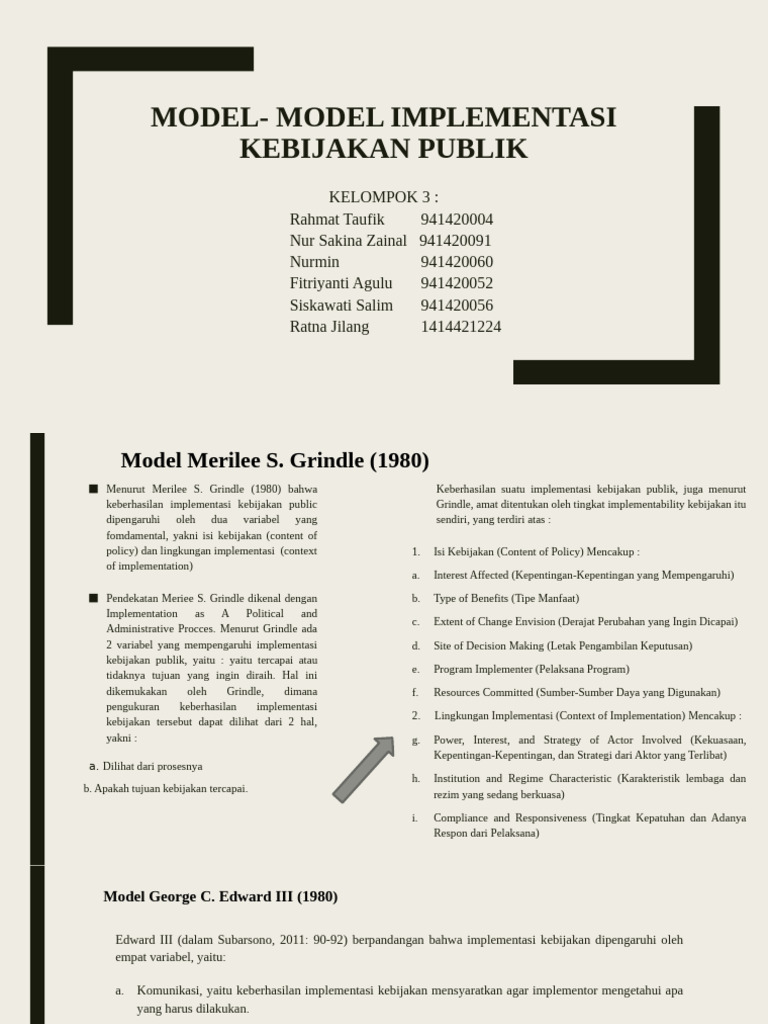 Model Implementasi Kebijakan Publik | PDF