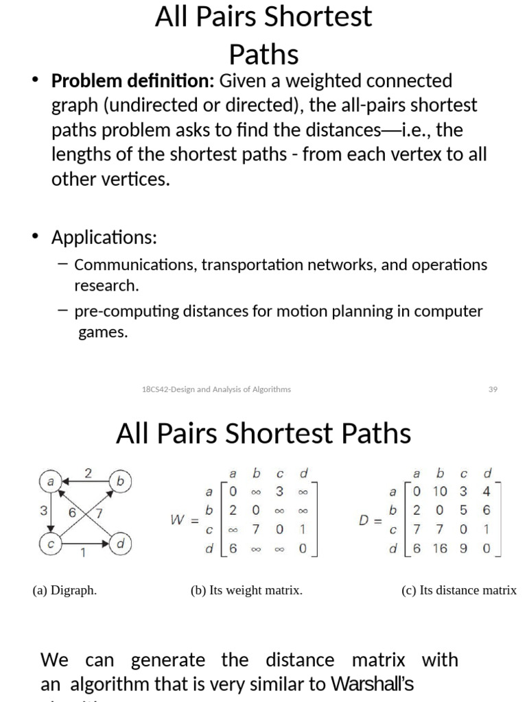 All Pairs Shortest Paths | PDF All Pairs Shortest Paths | PDF