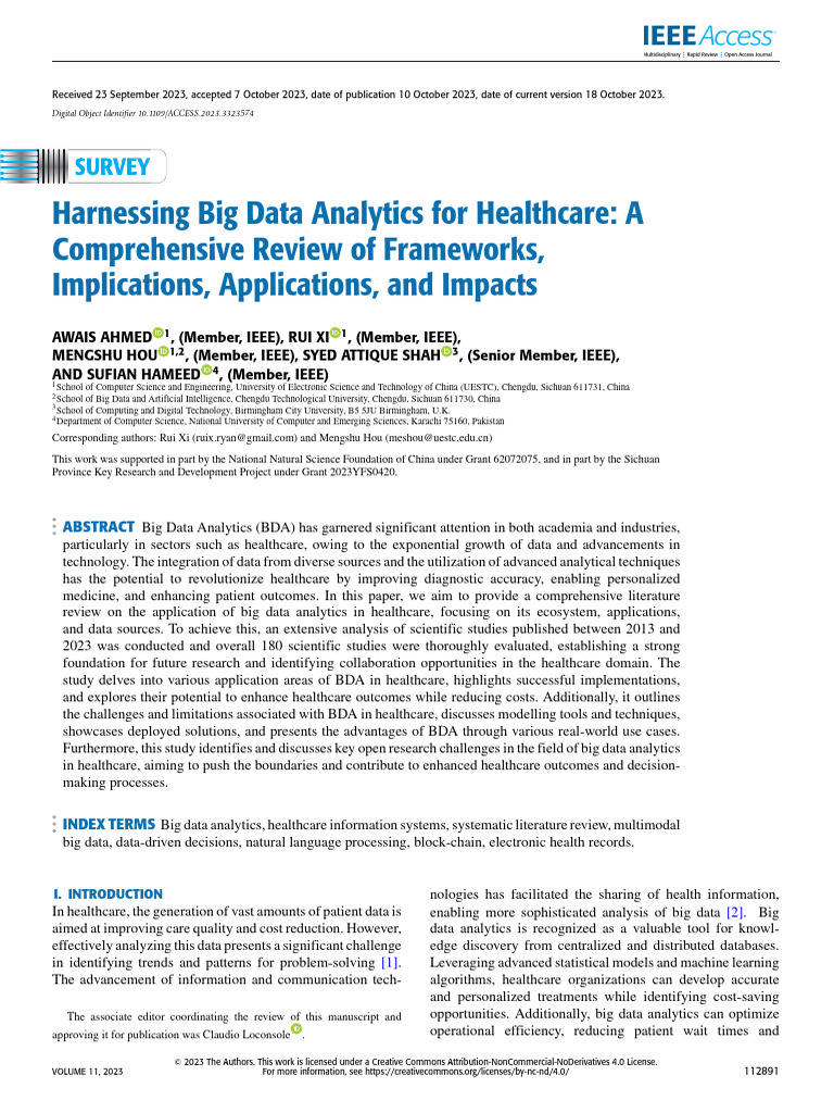 P1 Harnessing - Big - Data - Analytics - For - Healthcare | PDF | Big ...