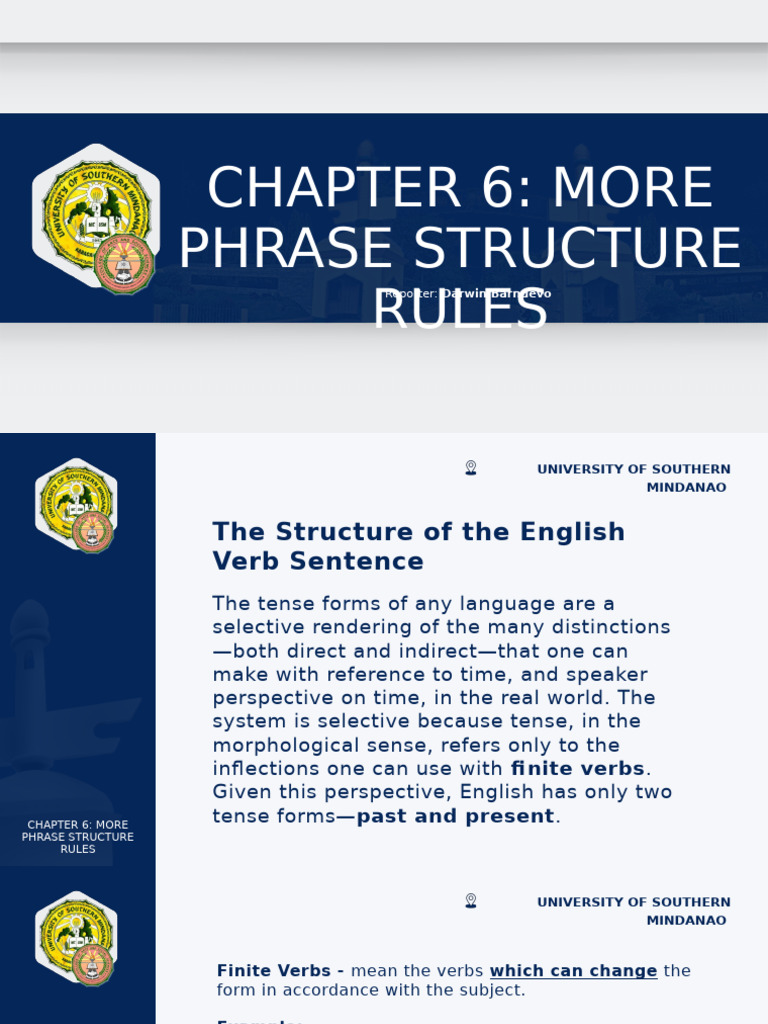 More Phrase Structure Rules | PDF | Grammatical Tense | Verb