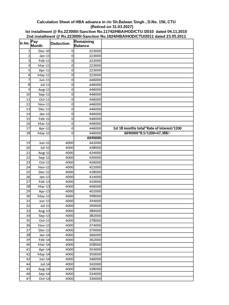 Calculation of C-732 | PDF | Personal Finance | Financial Services