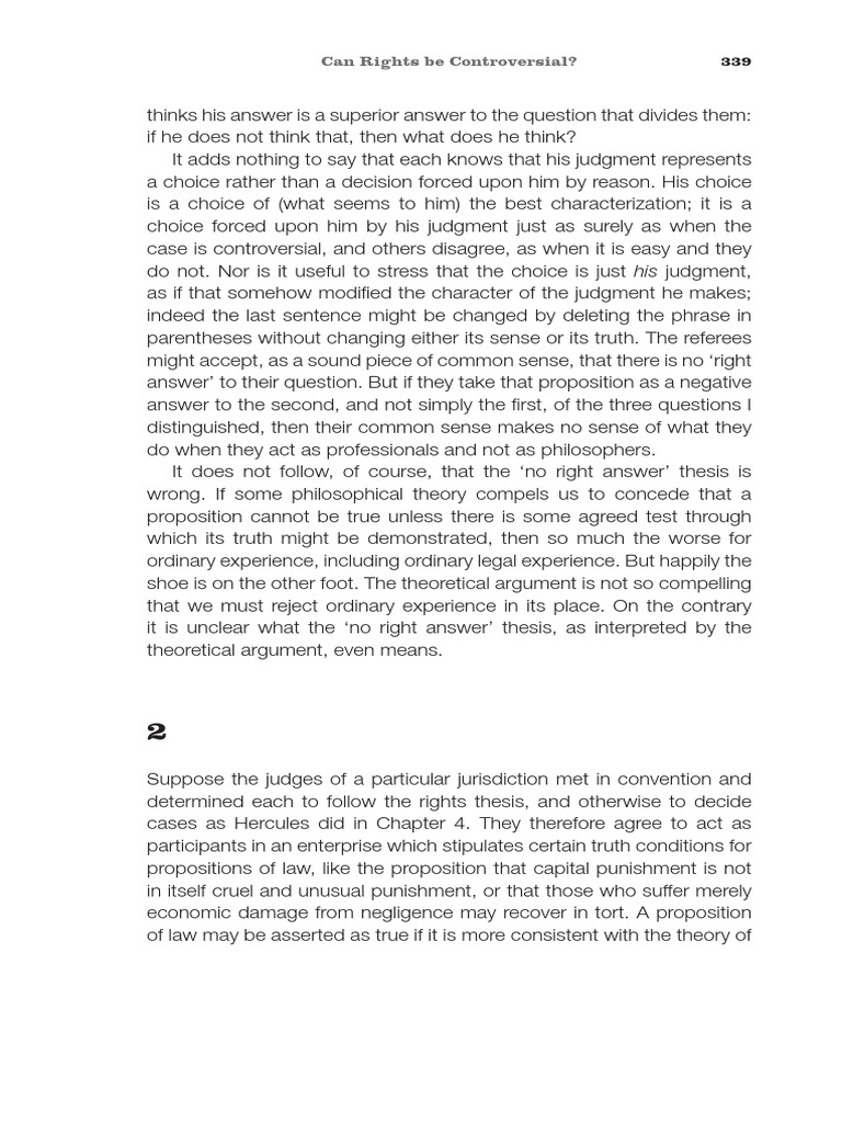 Taking Rights Seriously - (Chapter 13 Can Rights Be Controversial ...