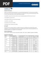 S355JR Steel Data Sheet | PDF | Strength Of Materials | Materials Science