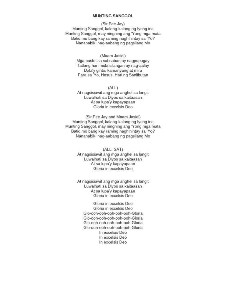 Munting Sanggol | PDF