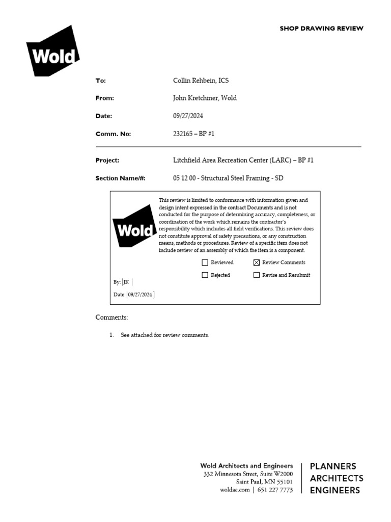 05 12 00 - Structural Steel Framing - SD RETURNED | PDF | Welding ... 05 12 00 - Structural Steel Framing - SD RETURNED | PDF | Welding ...