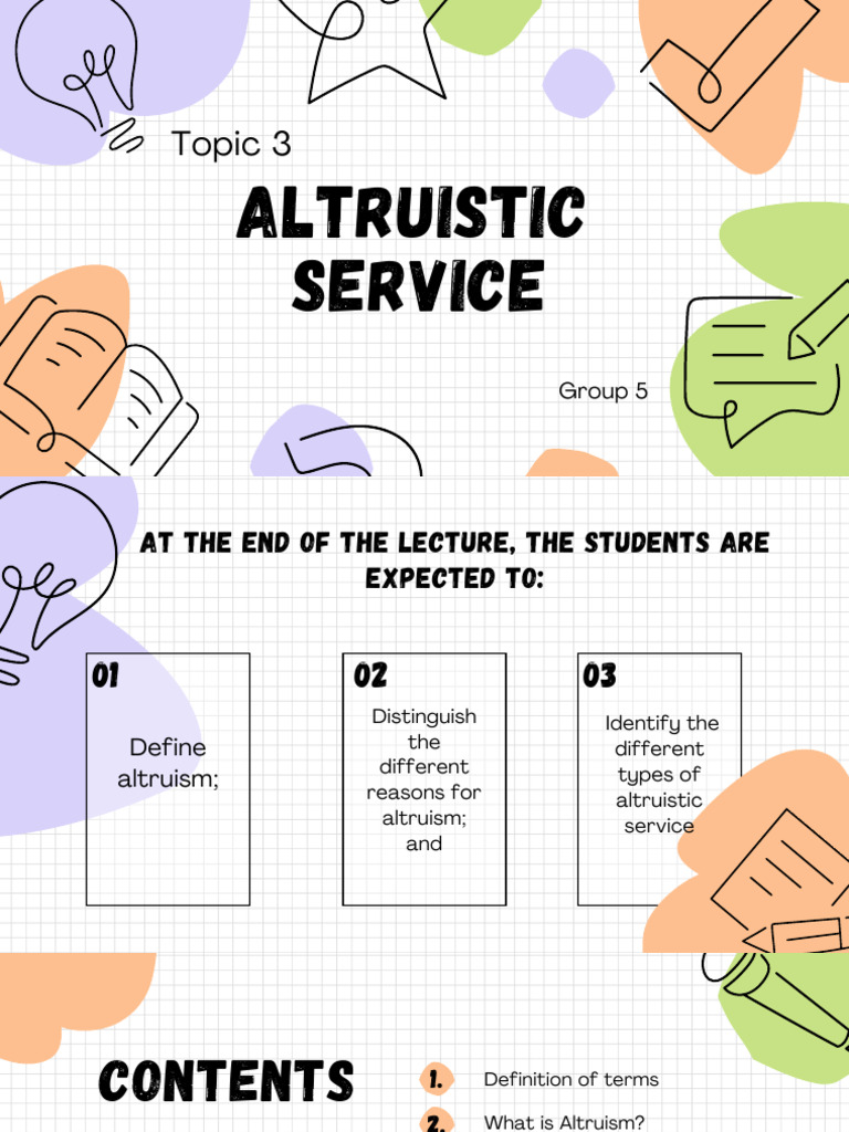 Topic 3 - Altruistic Service | PDF | Altruism | Sustainability