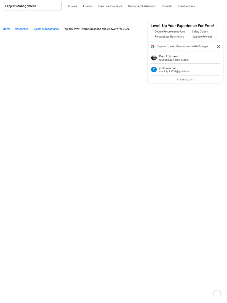 Top 50+ PMP Exam Questions and Answers For 2024 | PDF | Project ...