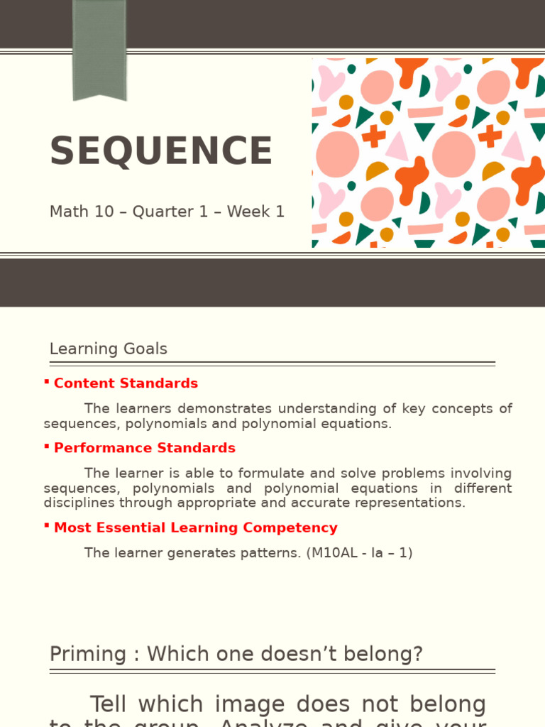 Understanding Sequences and Patterns | PDF