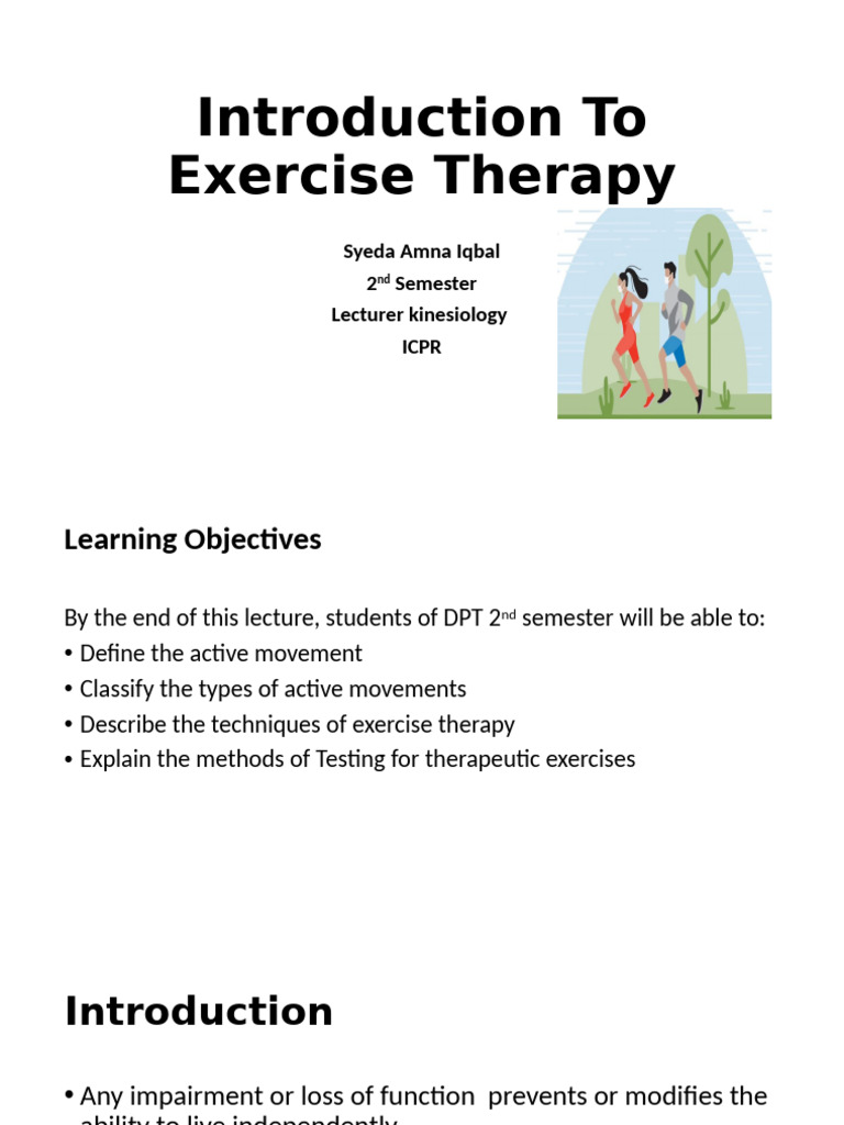 Techniques of Exercise Therapy | PDF | Physical Therapy | Skeletal Muscle