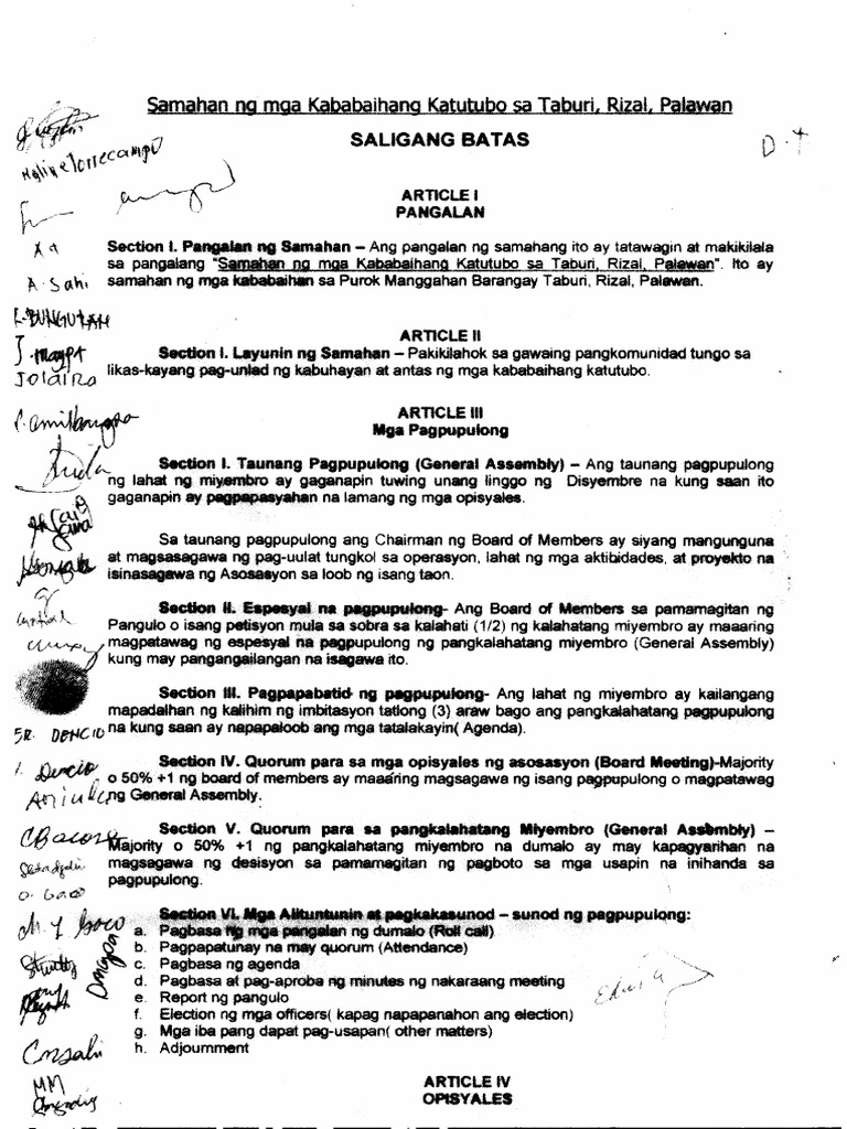 Saligang Batas - Samahan NG Mga Kababaihang Katutubo Sa Taburi Rizal 1 ...