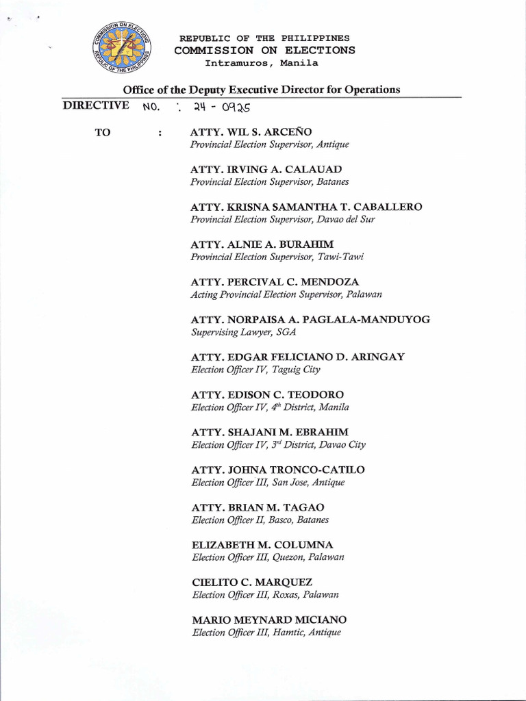 Directive 24 0925 | PDF