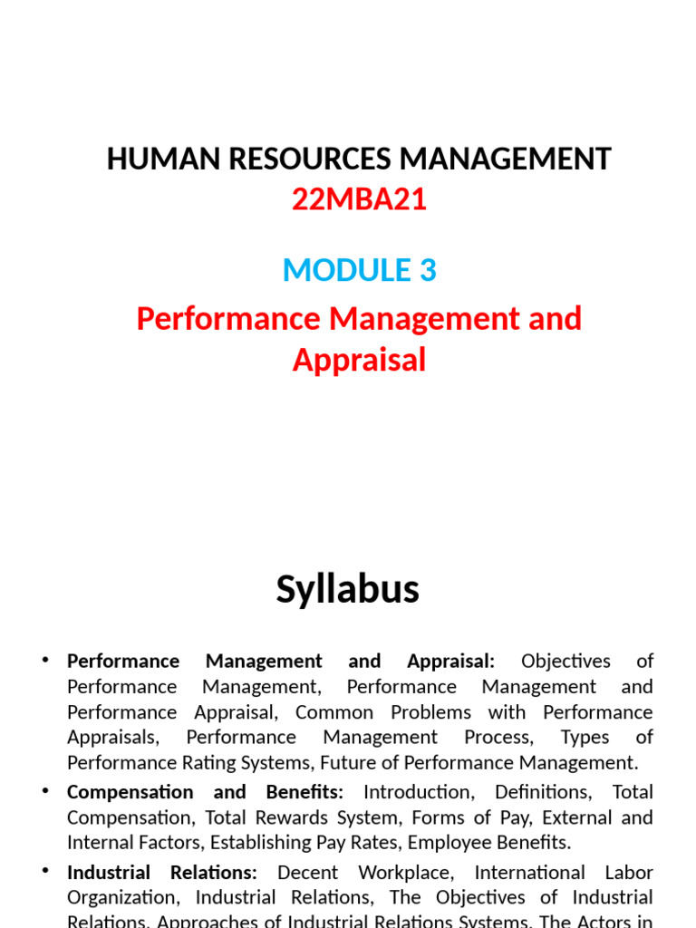 Human Resources Management: Performance Management and Appraisal | PDF | Performance Appraisal ...