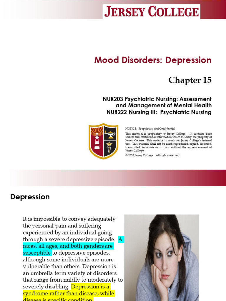 Understanding Depression in Nursing | PDF | Major Depressive Disorder ...