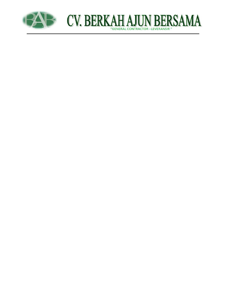 Kop Surat Cv. Berkah Ajun Bersama | PDF