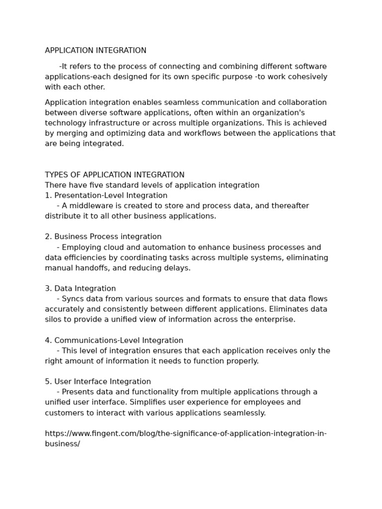 Business Application Integration Guide | PDF