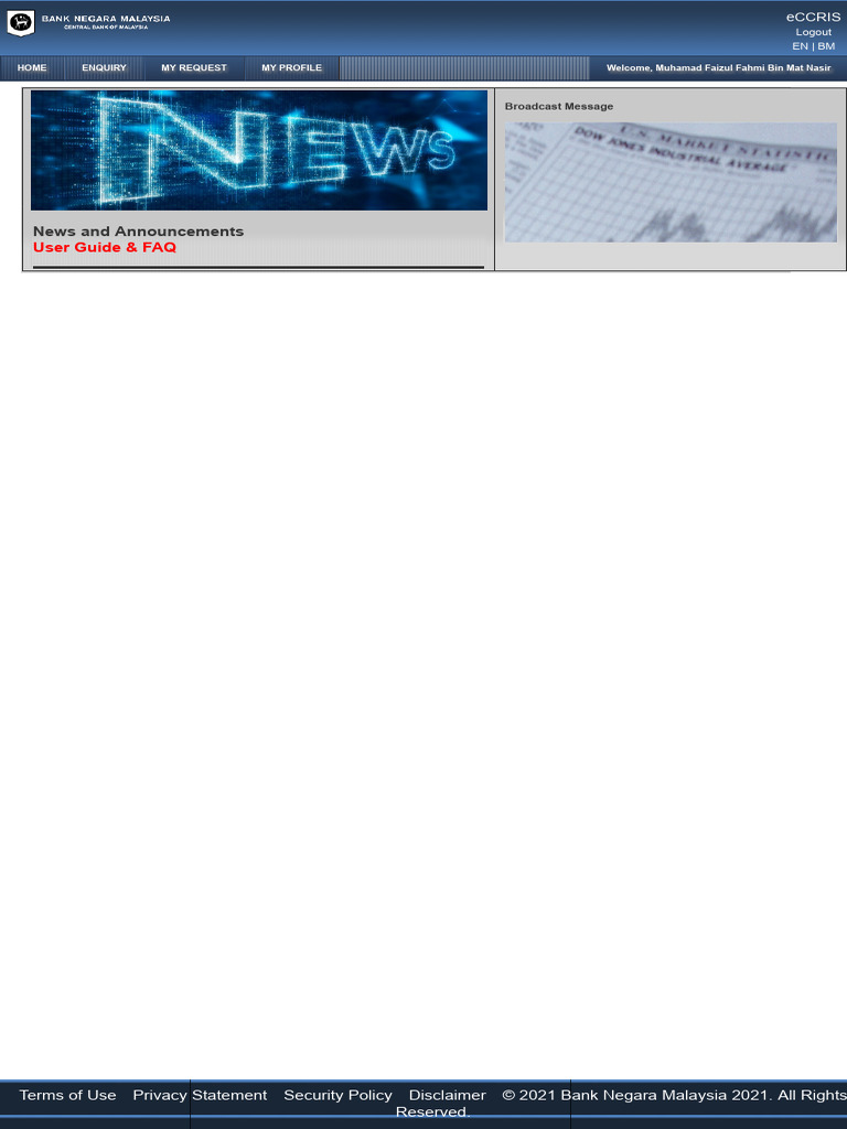 ECCRIS Central Bank of Malaysia | PDF