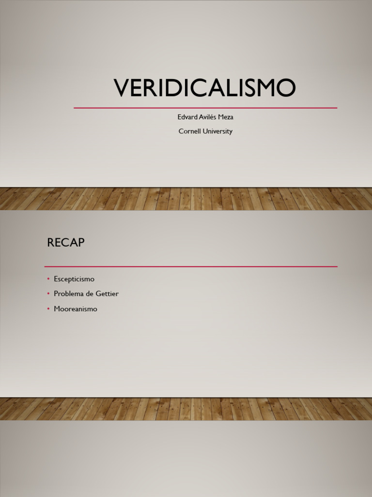 Veridical Is Mo | PDF | Escepticismo | Verdad