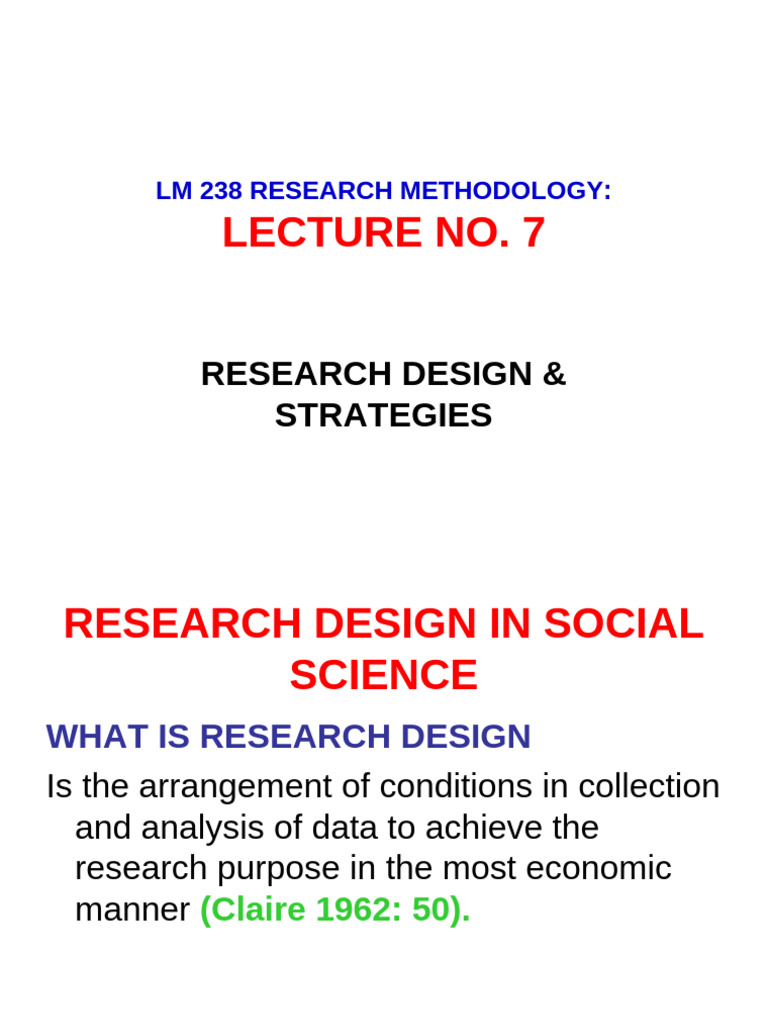 7 Research Design and Strategies | PDF