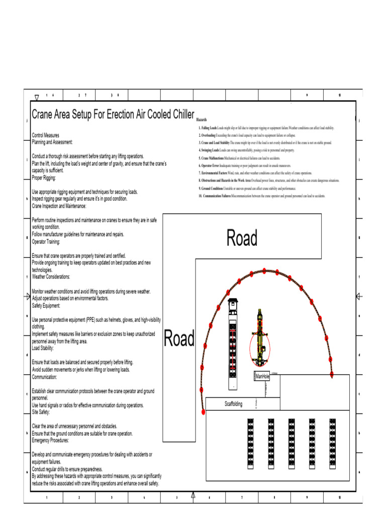 Crane Area Setup For Erection Air-Cooled Chiller 1 To 5 | PDF | Crane ...