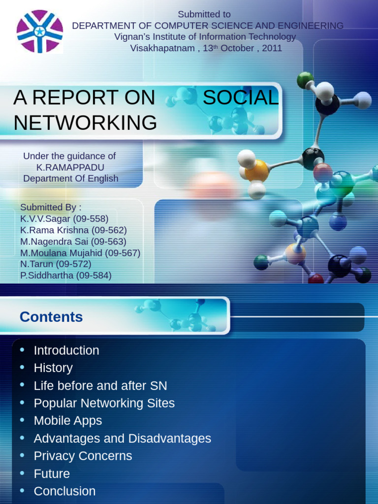 Technical Report On Social Networking | PDF | Social Networking Service | Myspace