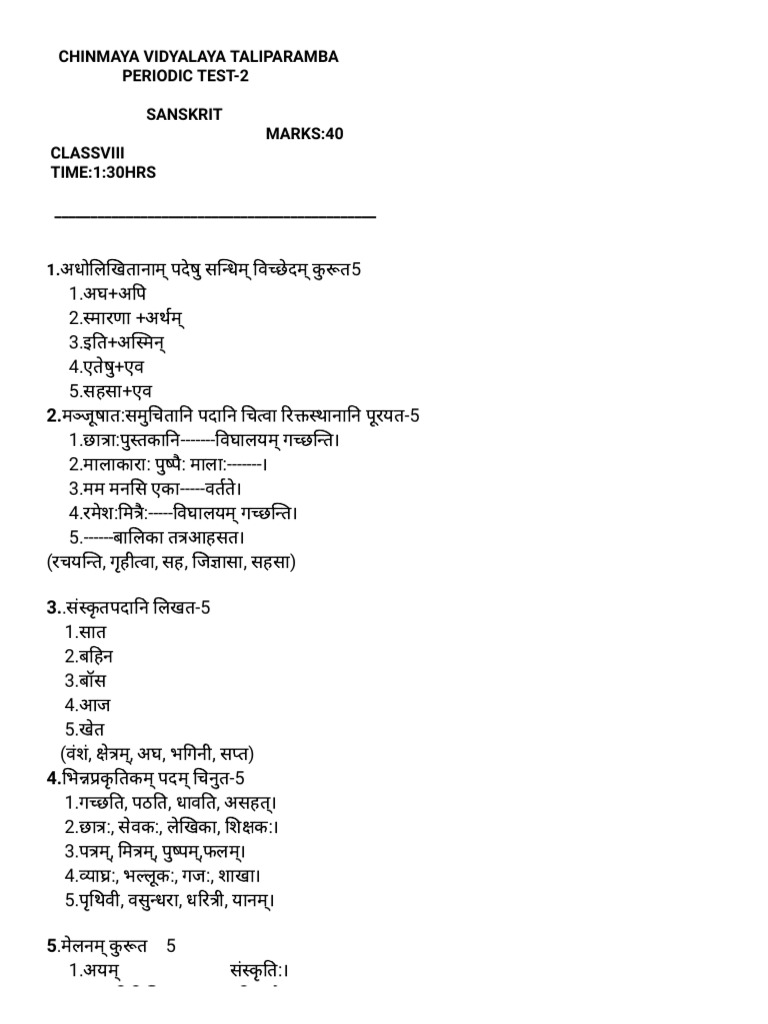Sanskrit VIII | PDF