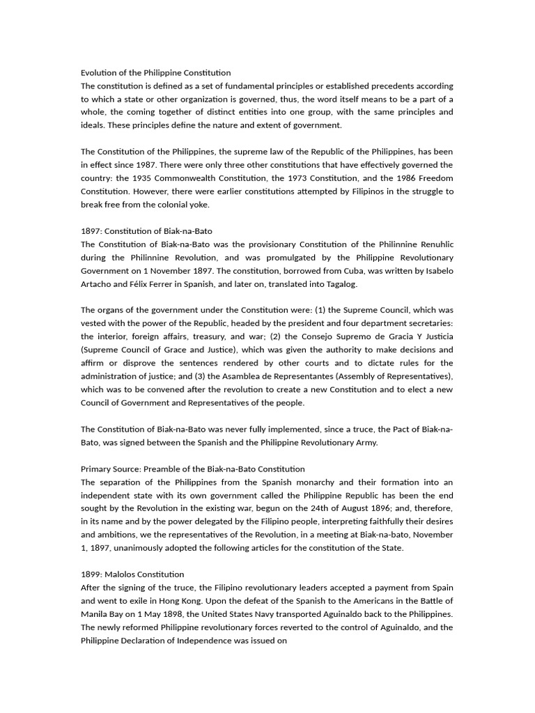 Evolution_of_th | PDF | Constitutional Amendment | President Of The ...