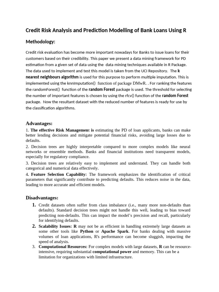 Credit Risk Analysis and Prediction Modelling of Bank Loans Using R ...