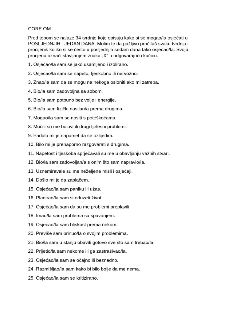 CORE OM Natipkani | PDF