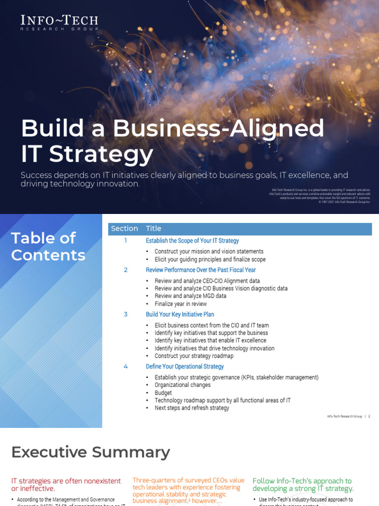 IT Build A Business Aligned IT Strategy Phases - 1 - 4 - v4 - 1 | PDF ...
