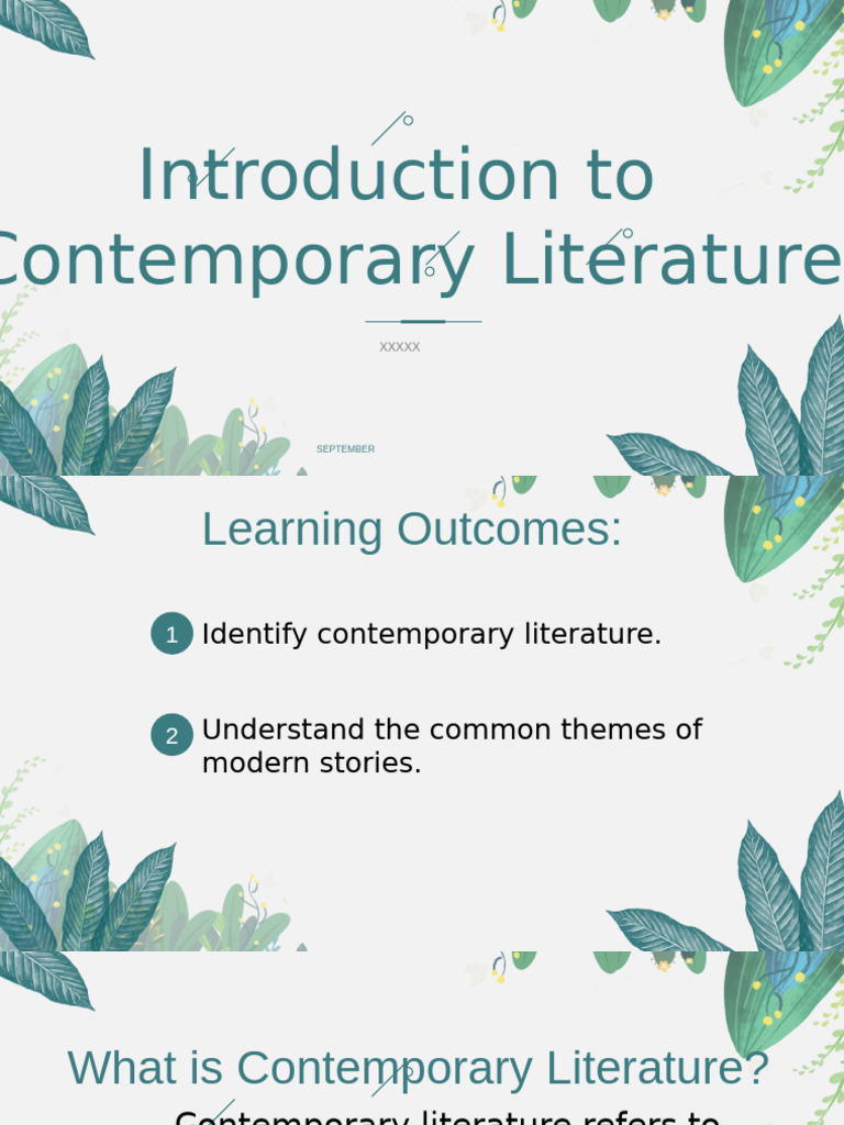 Introduction To Contemporary Literature | PDF