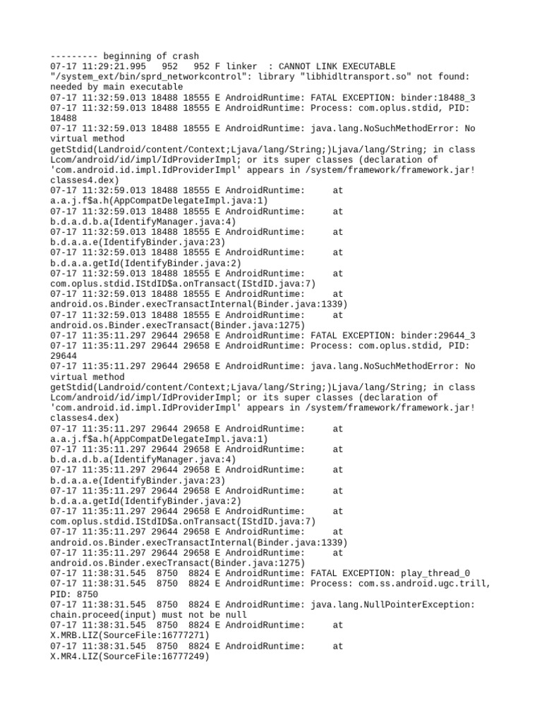 Standby Android Log 2024 0719 110000 | PDF | Software Engineering | Object Oriented Programming