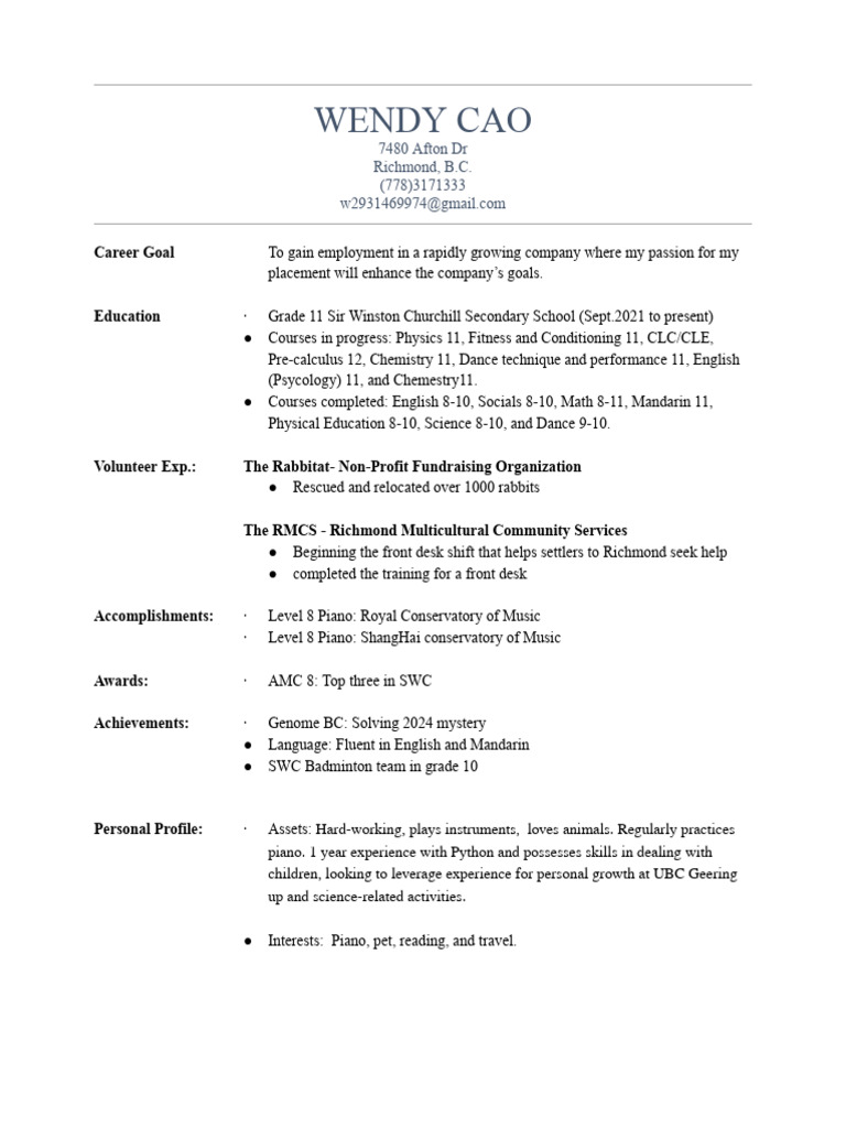 Sample Resume | PDF