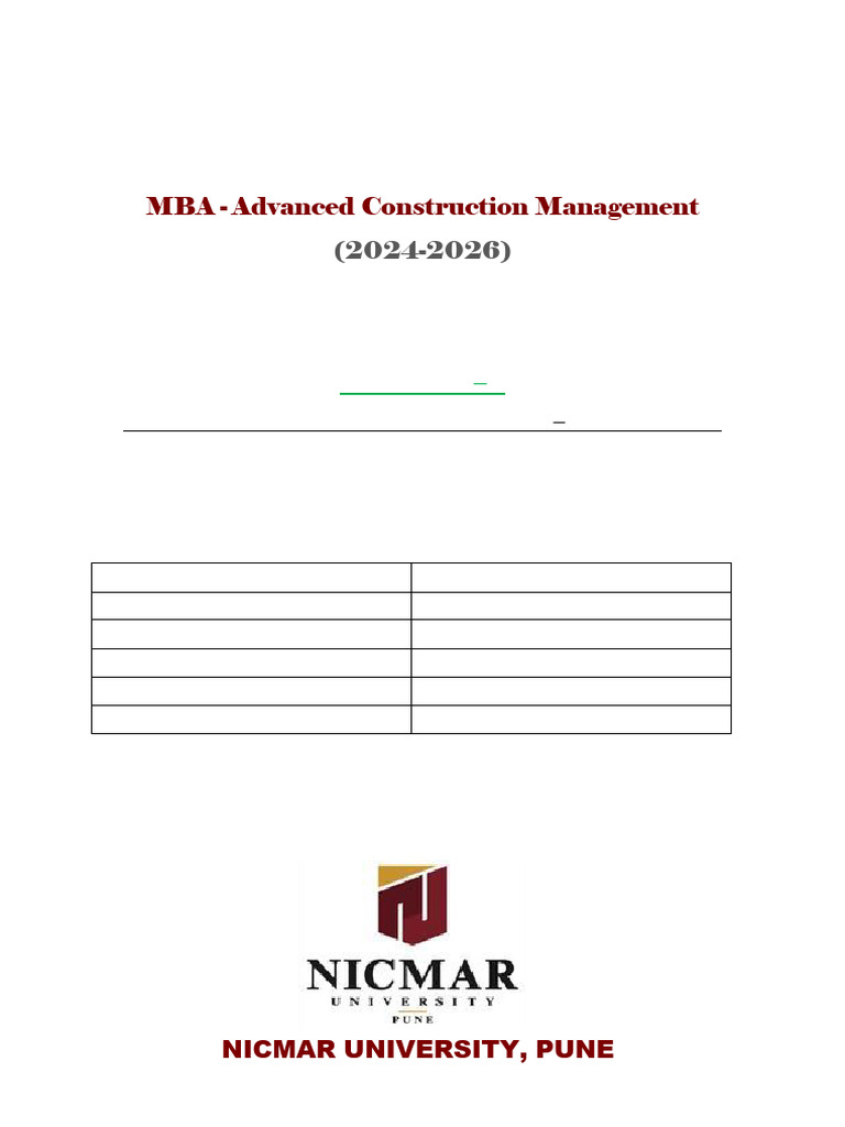 Managerial Economics Section-6 (F) : MBA - Advanced Construction Management | PDF